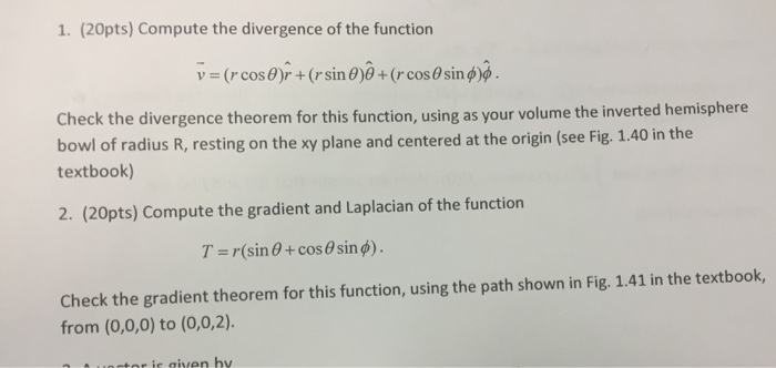 Solved Compute the divergence of the function v = (r cos | Chegg.com