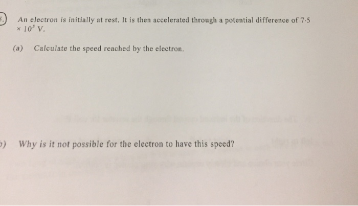 Solved An Electron Is Initially At Rest It Is Then