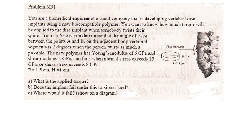Solved Problem M3l You are a biomedical engineer at a small | Chegg.com