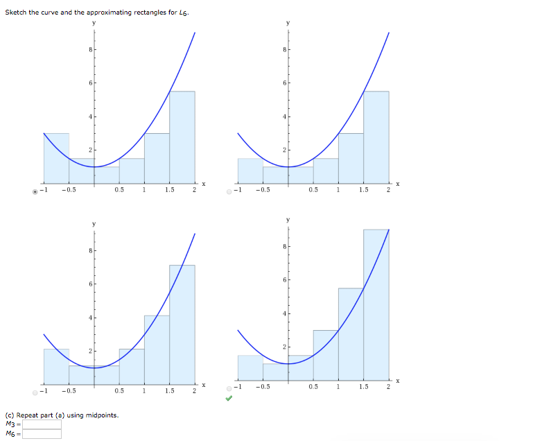 Solved Sketch the curve and the approximatingctangles for L6 | Chegg.com