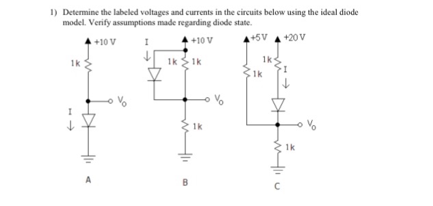 Solved Determine the labeled voltages and currents in the | Chegg.com