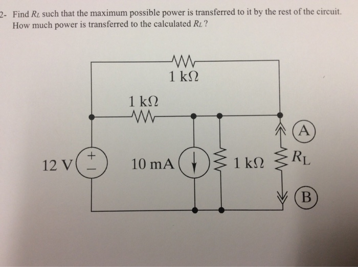Solved Find RL such that the maximum possible power is | Chegg.com