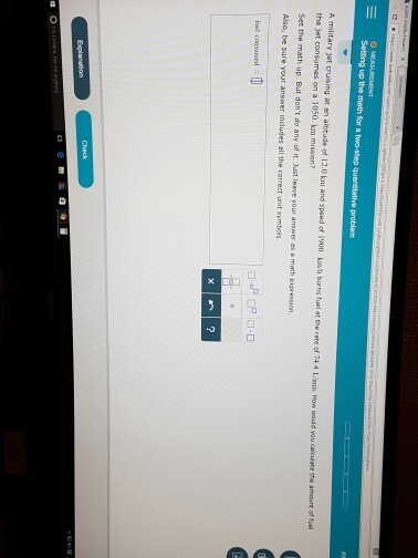 Solved Seting up the math for a two-shep quanstative problem | Chegg.com