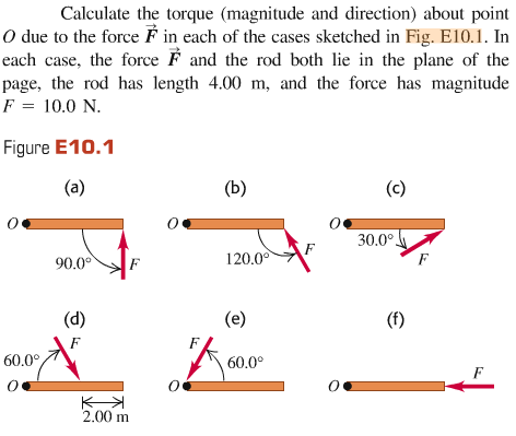 Solved Calculate the torque (magnitude and direction) about | Chegg.com