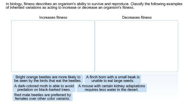 Solved In biology, fitness describes an organism's ability | Chegg.com
