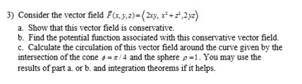 Solved Consider the vector field f rightarrow (x, y, z) = | Chegg.com
