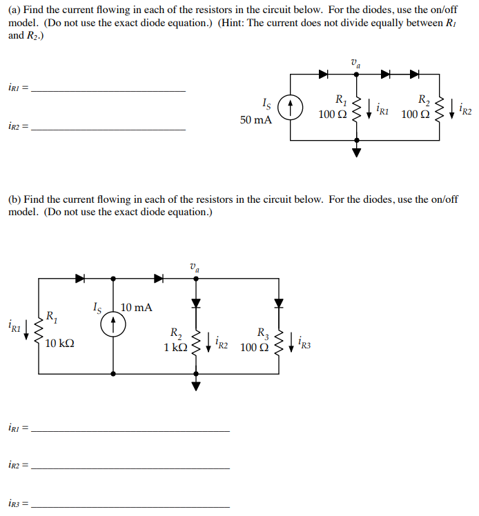 Solved (a) Find the current flowing in each of the resistors | Chegg.com