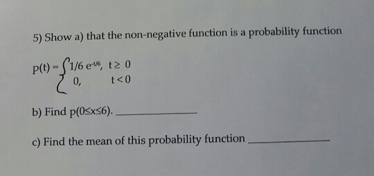 Solved Show a) that the non-negative function is a | Chegg.com