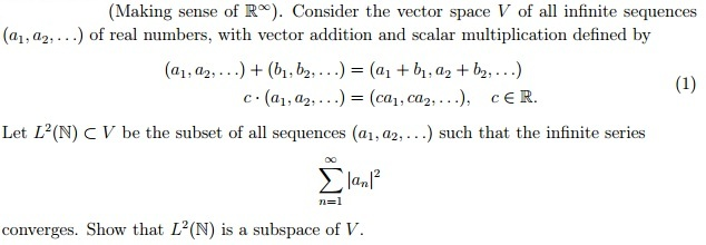 Solved Making sense of R infinity). Consider the vector | Chegg.com