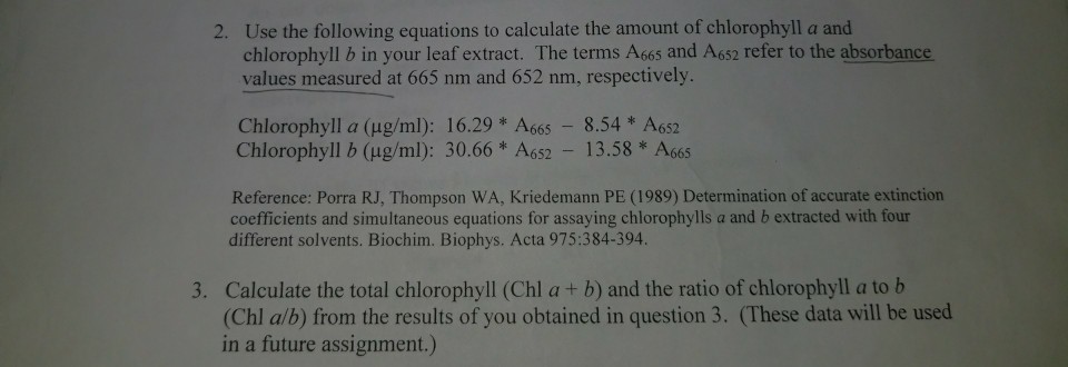 Use the following equations to calculate the amount | Chegg.com