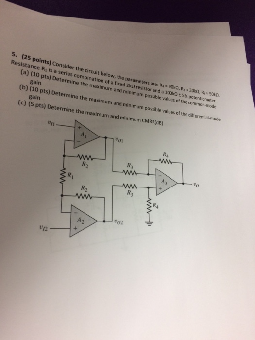 Solved Consider the circuit below, the parameters R_4 = 90k | Chegg.com