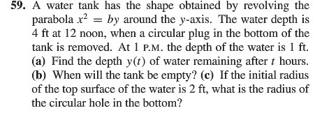 A water tank has the shape obtained by revolving the | Chegg.com