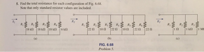 Solved Find the total resistance for each configuration of | Chegg.com