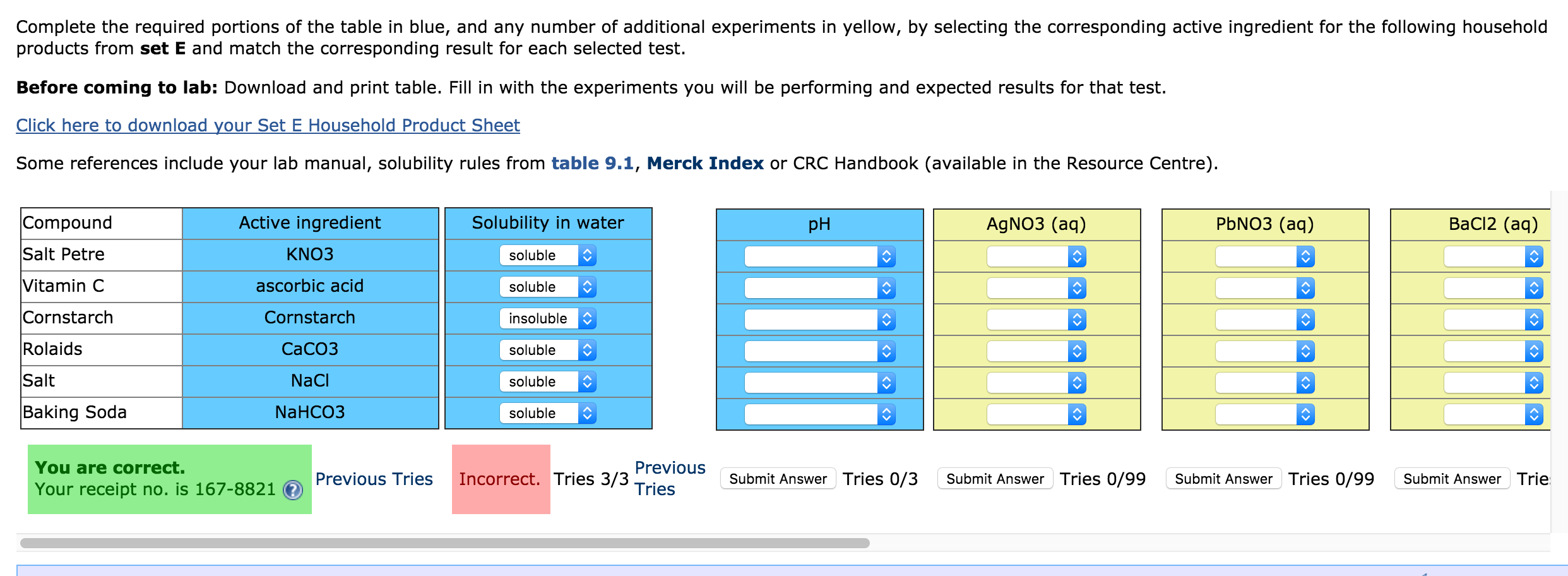 Solved Some references include your lab manual, solubility | Chegg.com