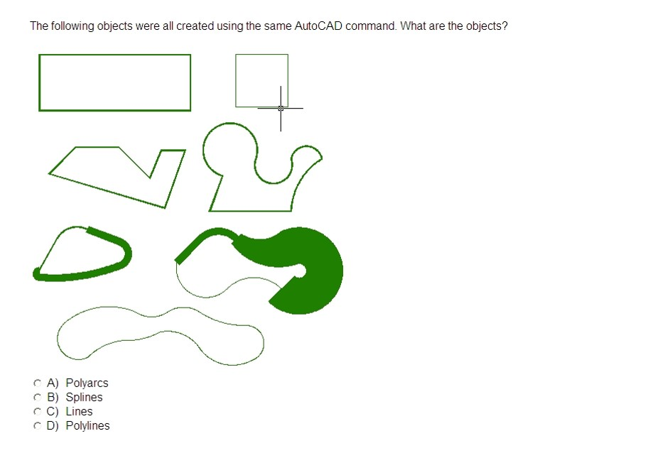 Solved AUTOCAD QUESTION 1a). As the polyline shape | Chegg.com