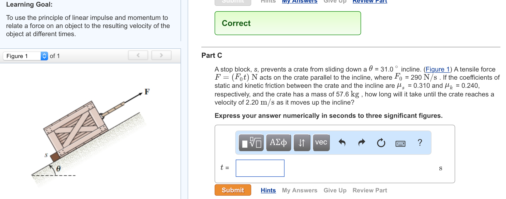 Solved Learning Goal: To use the principle of linear | Chegg.com