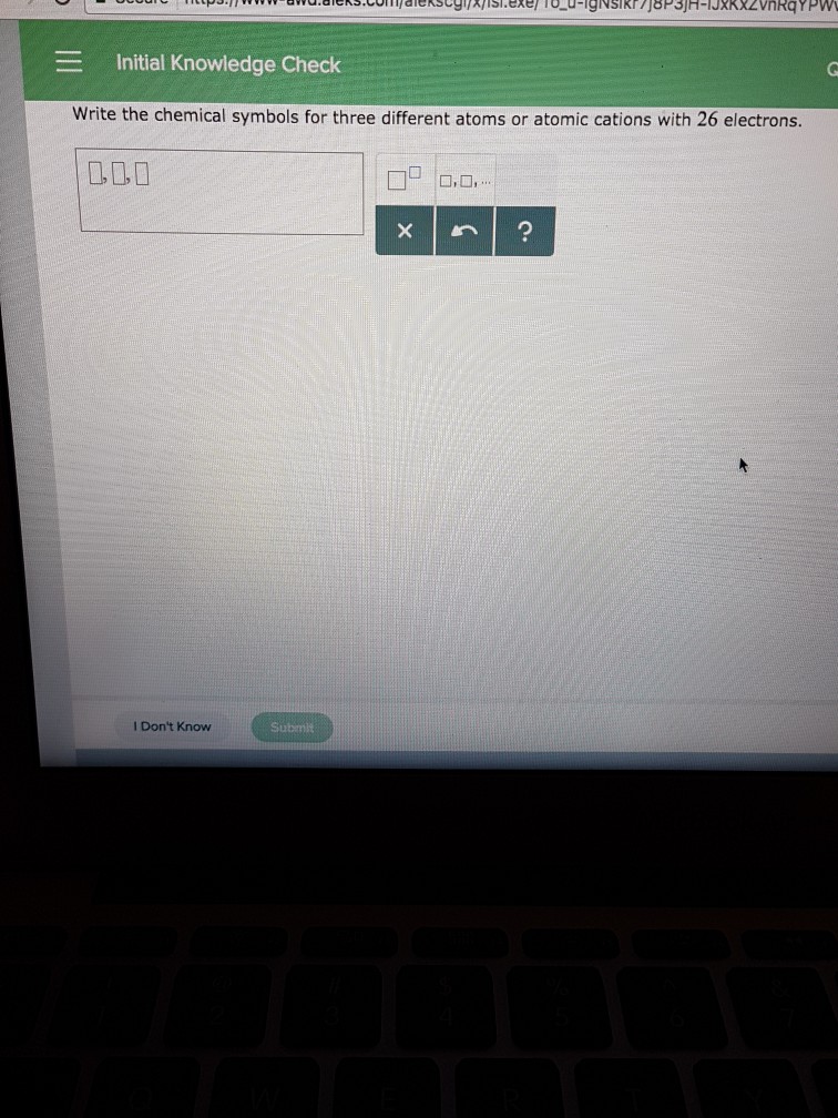 Solved Write the chemical symbols for three different atoms | Chegg.com