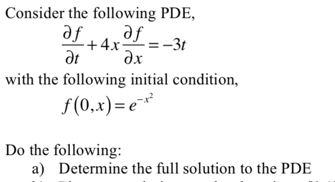 Solved Consider the following PDE, Ofof öt with the | Chegg.com