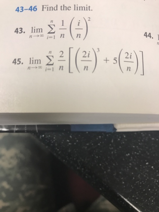 Solved Find the limit. lim_n rightarrow infinity sigma^n_i | Chegg.com