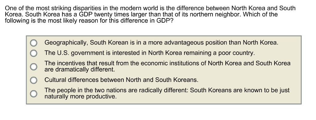 Solved One of the most striking disparities in the modern | Chegg.com