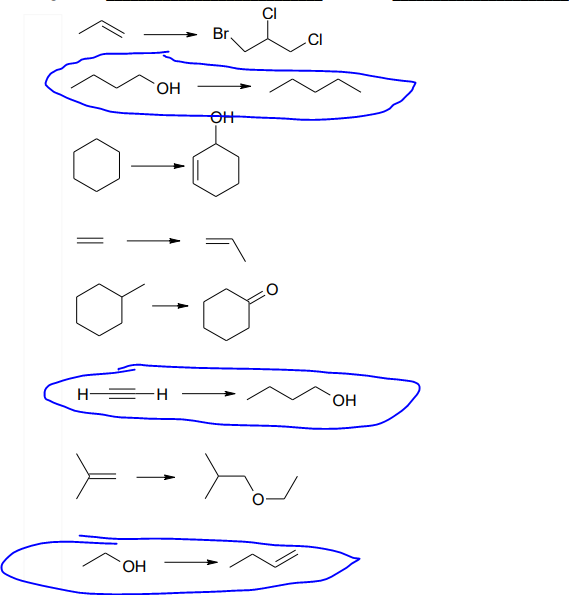 Solved (Edited: How do you do these circled synthesis | Chegg.com