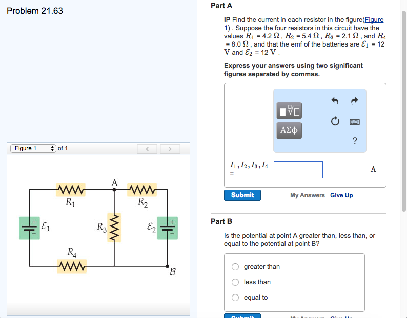 Solved IP Find the current in each resistor in the | Chegg.com