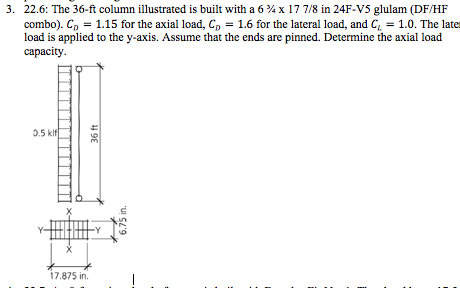 Solved 22.6: The 36-ft column illustrated is built with a 6 | Chegg.com