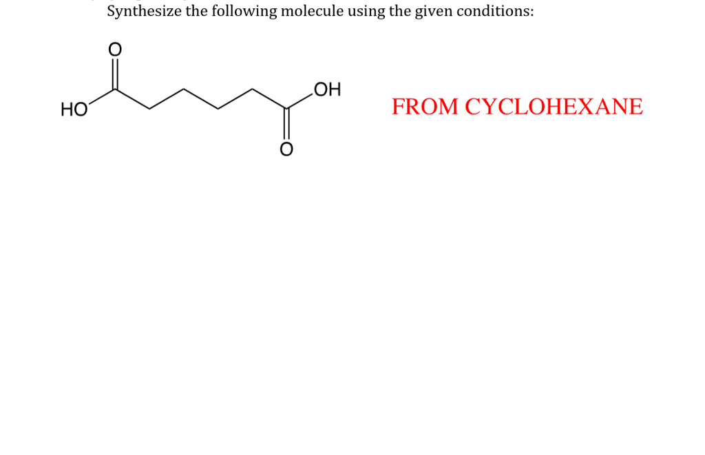 Solved Synthesize the following molecule using the given | Chegg.com