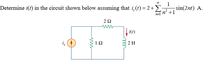 Solved Determine i(t) in the circuit shown below assuming | Chegg.com