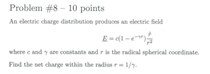 Solved Find net charge of an electric charge distribution | Chegg.com