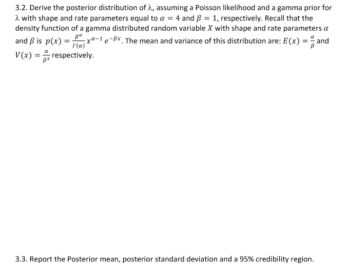 32, Derive the posterior distribution of λ, assuming | Chegg.com