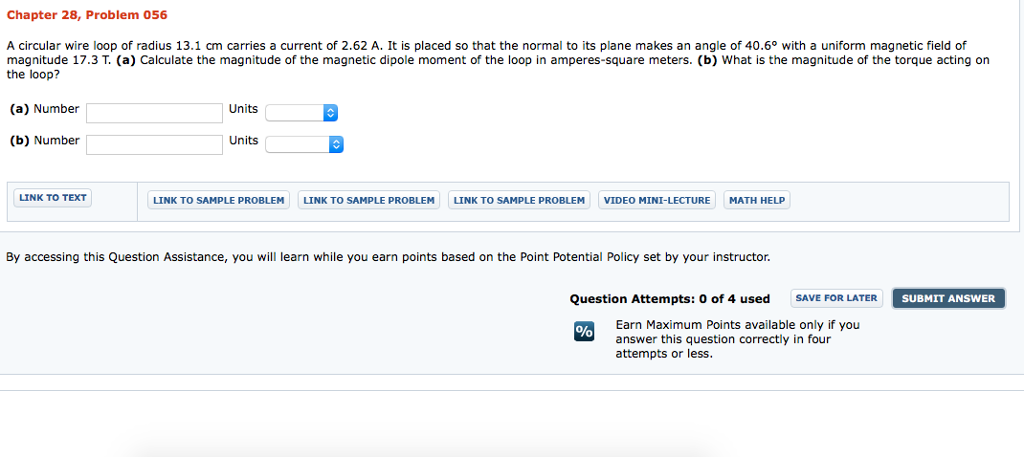 Solved Chapter 28, Problem 056 A circular wire loop of | Chegg.com