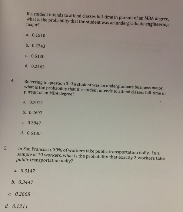 Solved If a student intends to attend classes full-time in | Chegg.com