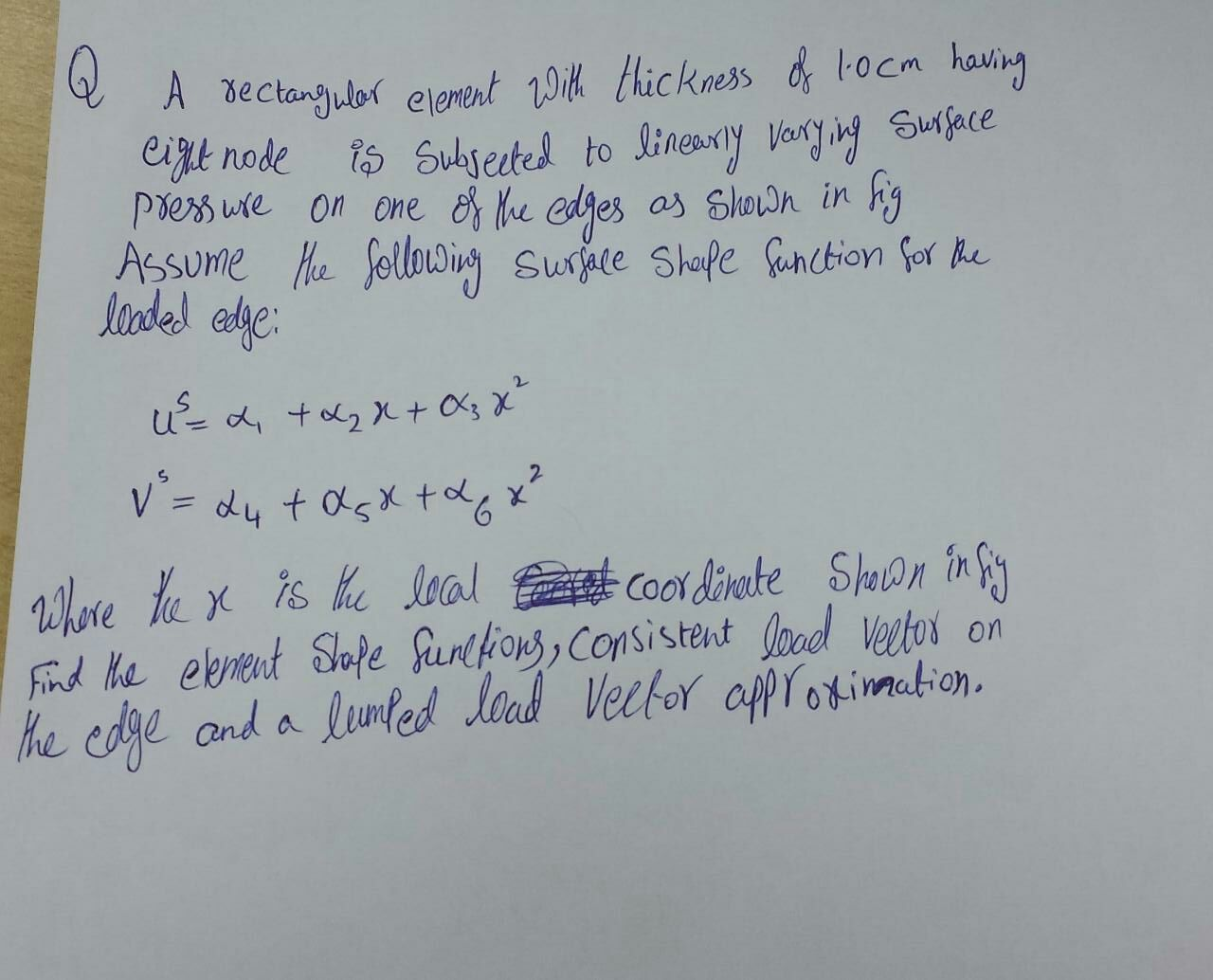 Solved A rectangular element with thickness of 1.0 cm having | Chegg.com