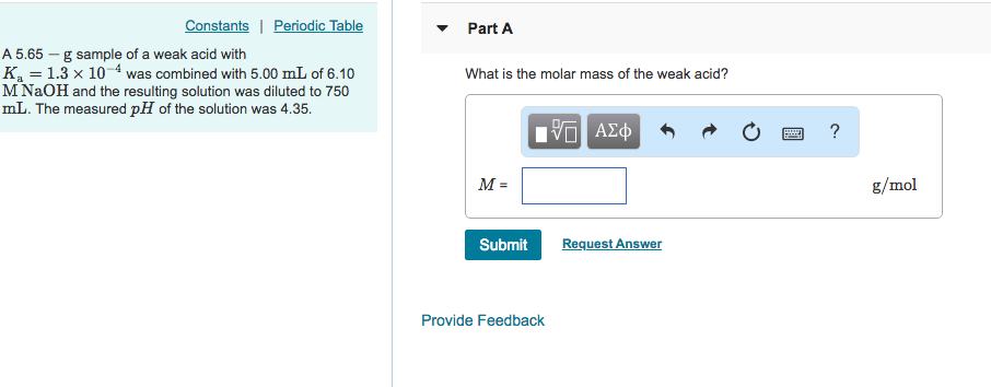 Solved Constants Periodic Table Part A A 5.65-g sample of a | Chegg.com