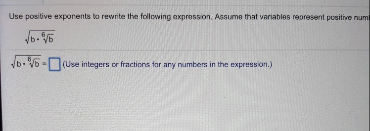 Solved Use positive exponents to rewrite the following | Chegg.com