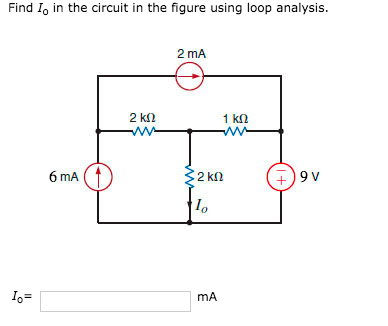 Solved Find Io in the circuit in the figure using loop | Chegg.com