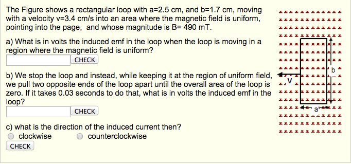 The Figure shows a rectangular loop with a=2.5 cm, | Chegg.com