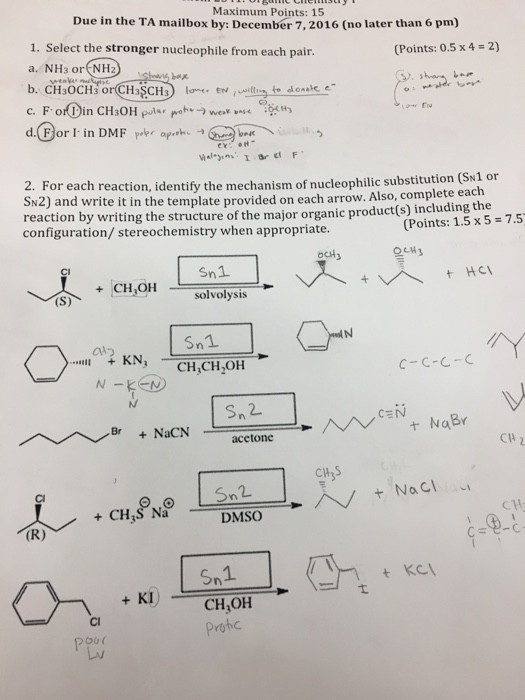 Solved Select the stronger nucleophile from each pair. NH_3 | Chegg.com