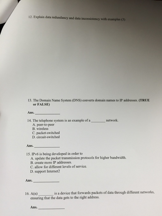 Solved Explain data redundancy and data inconsistency with | Chegg.com
