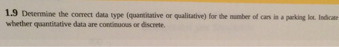 Solved Determine the correct data type (quantitative or | Chegg.com