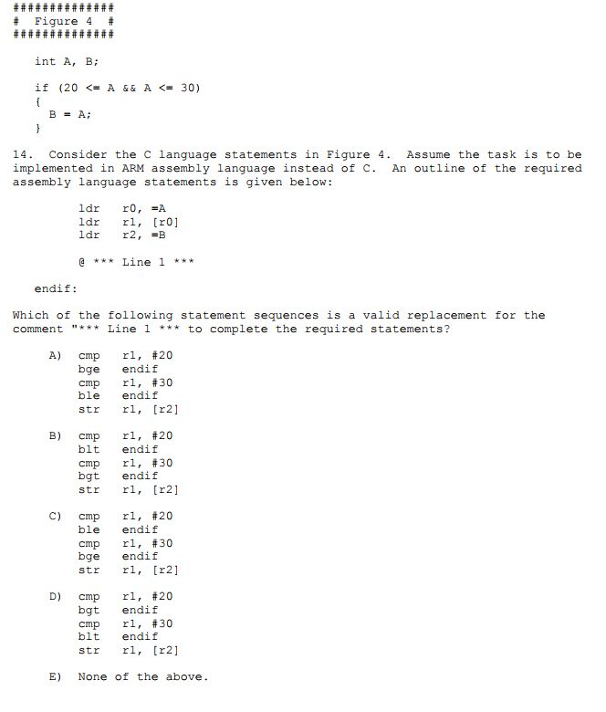 Solved Figure 4 # int A, B if (20