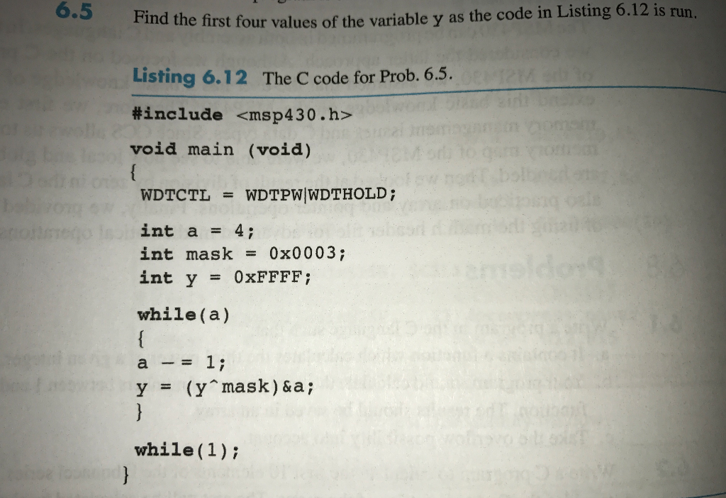 Solved Find the first four values of the variable y as the | Chegg.com