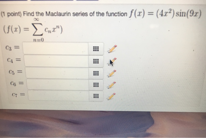Solved Find the Maclaurin series of the function f(x) = 4 | Chegg.com