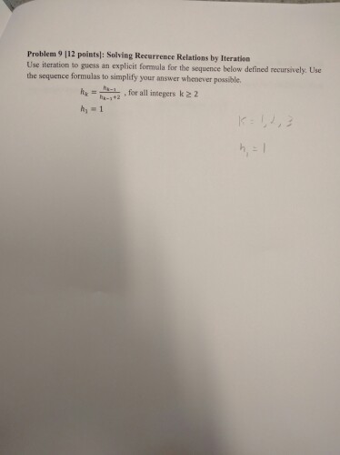 Solved Solving Recurrence Relations by Iteration Use | Chegg.com