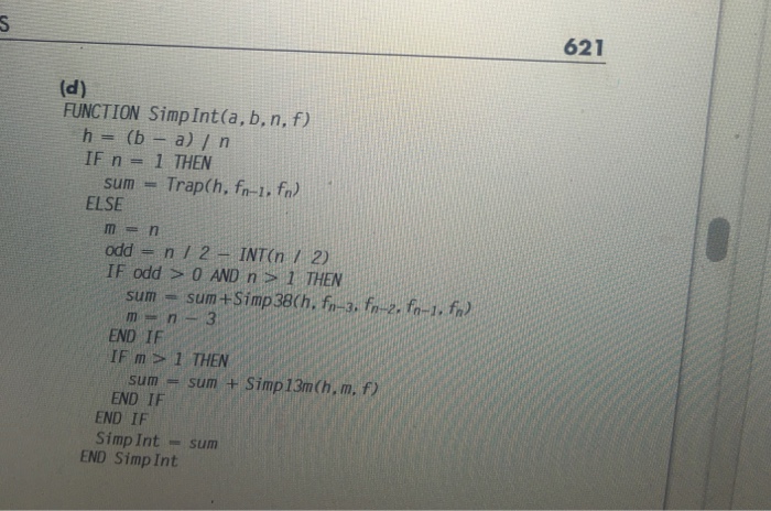 Solved (e) the multiple-application Simpson's rule for both | Chegg.com
