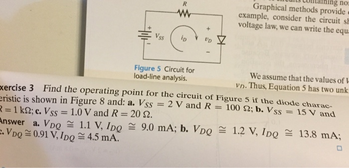 Find the operating point for the circuit of Figure 5 | Chegg.com