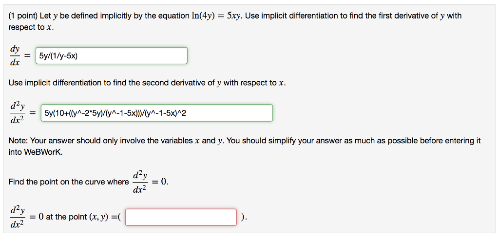 Solved Let Y Be Defined Implicitly By The Equation 