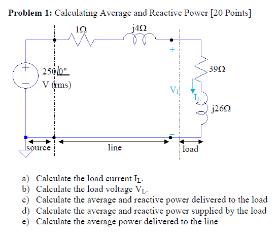 Solved Calculating Average and Reactive Power Calculate the | Chegg.com