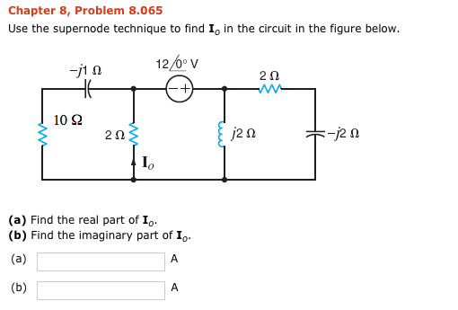 Solved Chapter 8, Problem 8.065 Use the supernode technique | Chegg.com